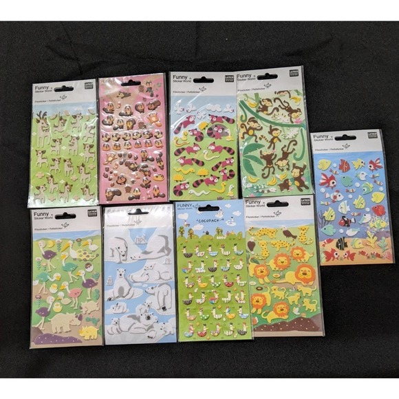 Design | Gwp 1 One Random Sheet Sticker World Sticker Kawaii Fish Bear ...